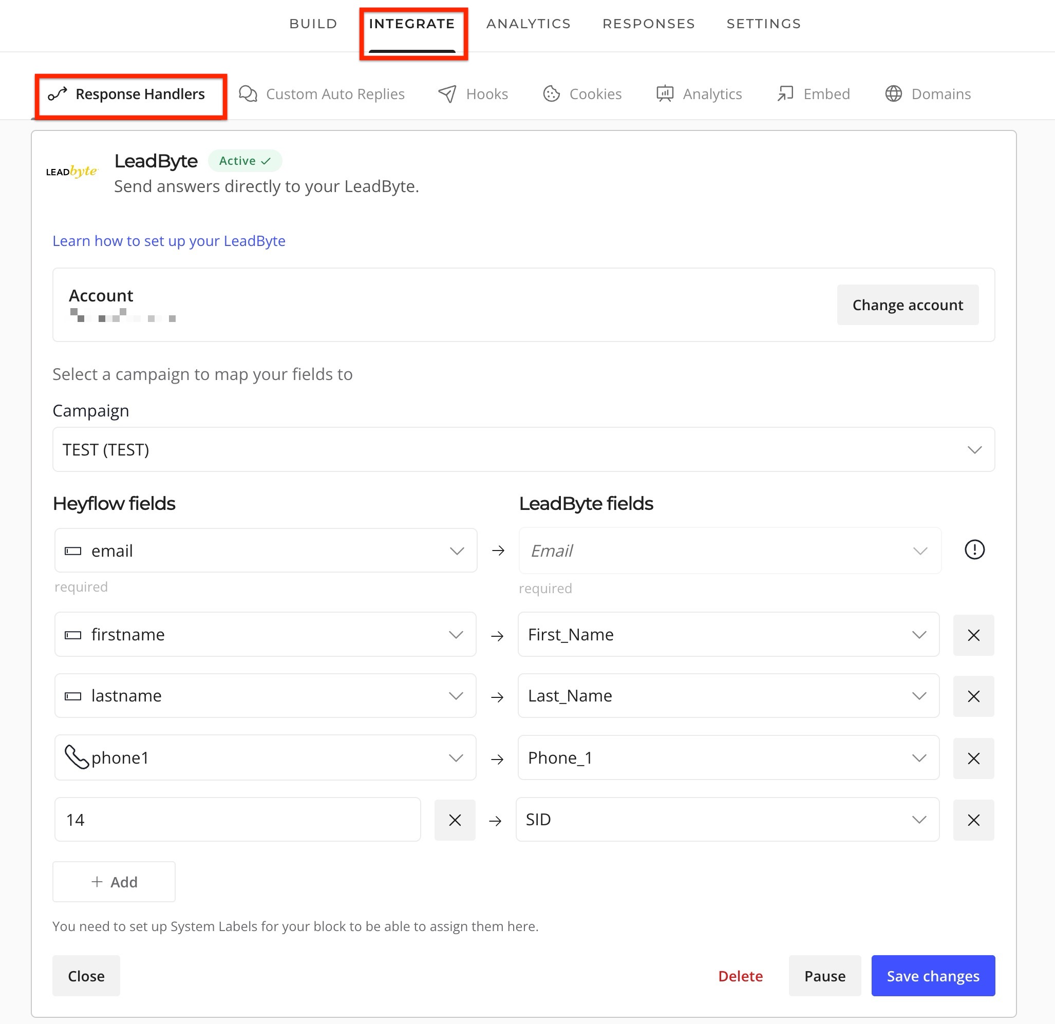 Connecting Heyflow to LeadByte – LeadByte Support